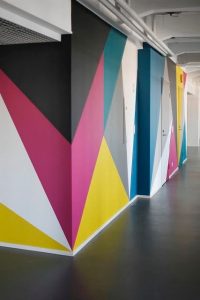 Create a Modern Geometric Mural with Painting - Elena Arsenoglou ...